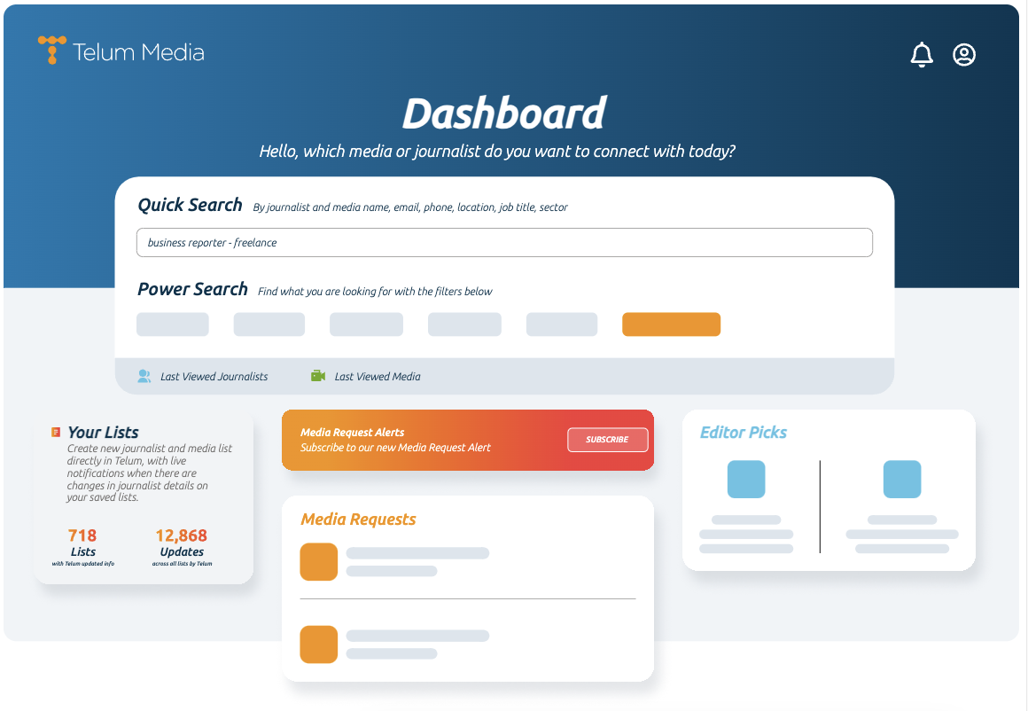 Media Database | Powerful tools find Journalists | Telum Media